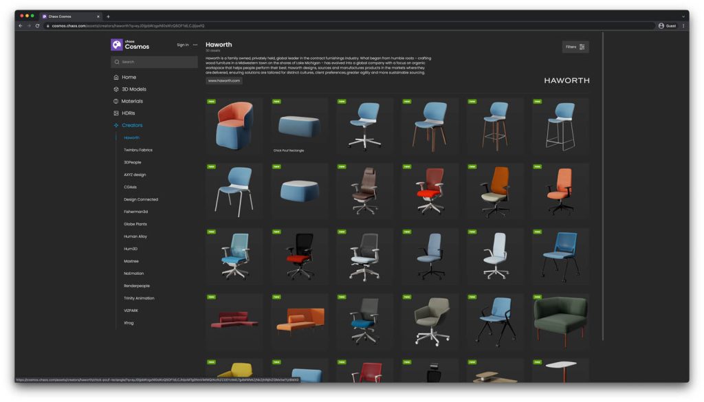 ‘Digital replicas’ of fabrics and furniture added to Chaos Cosmos - AEC ...