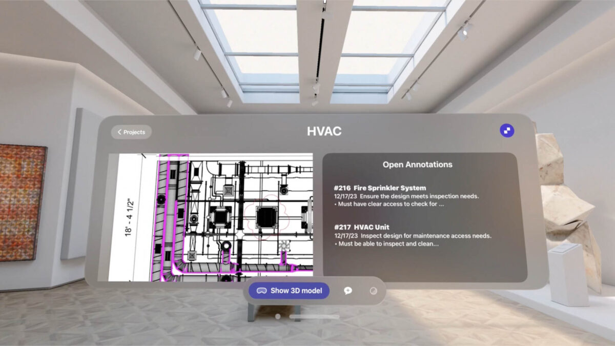 Design review comes to Apple Vision Pro - AEC Magazine