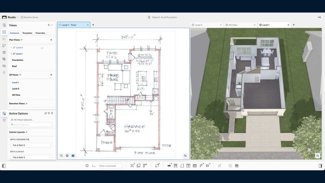 AI delivers 3D BIM model from 2D sketch - AEC Magazine